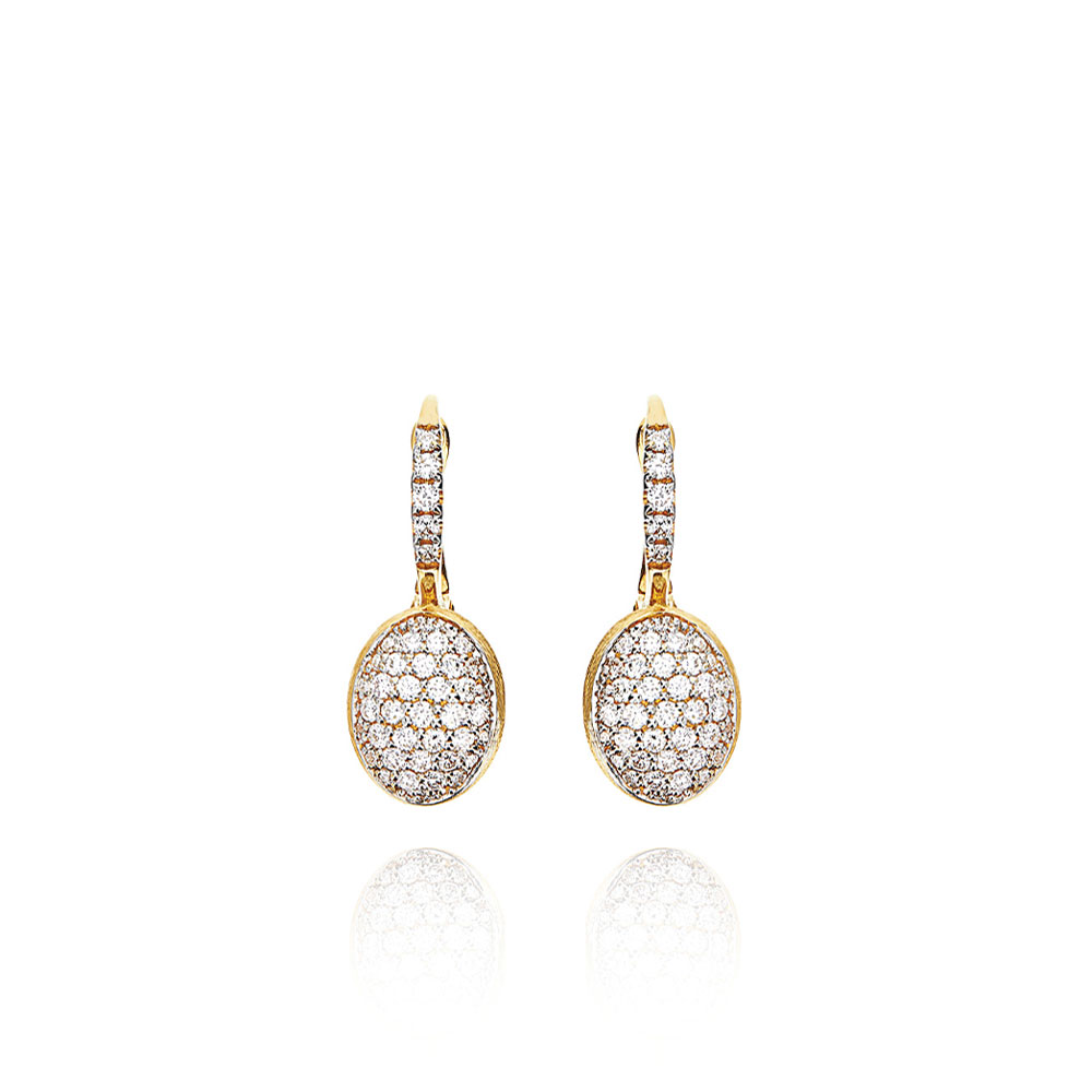 CILIEGINE GOLD AND DIAMONDS BALL DROP SMALL EARRINGS - Fecarotta Gioielli